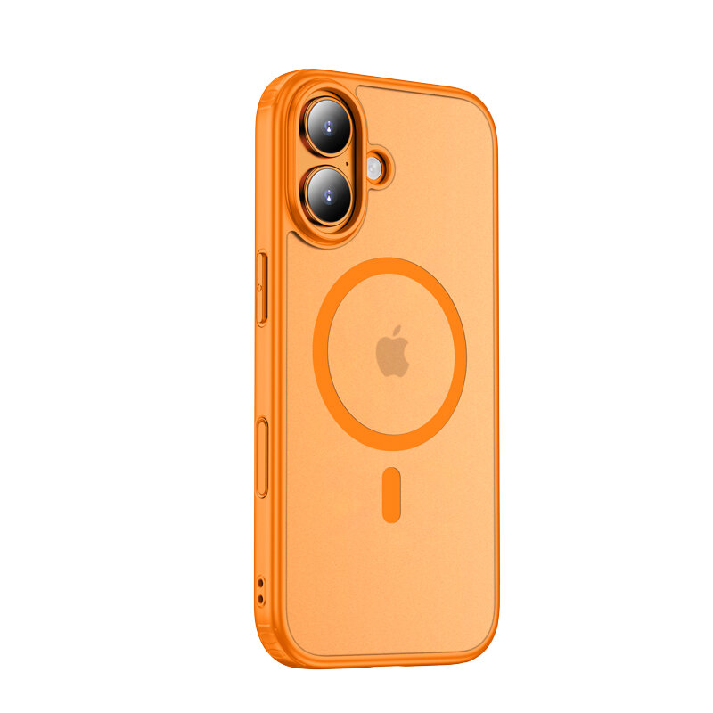 Чехол Для Apple iPhone 17 / Айфон 17, soft touch, чехол-кардиомонитор, поликарбонат (PC), защита камеры, ударопрочный, усиленные углы, Apple, Apple iPhone 17, orange,