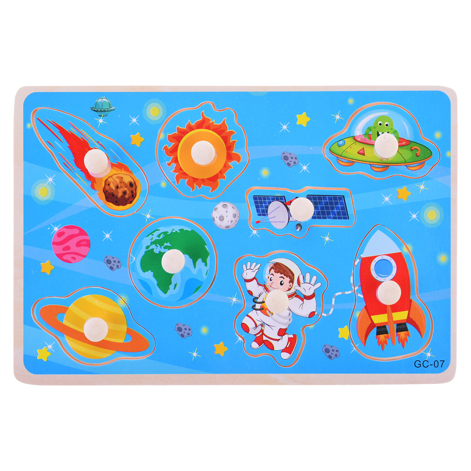 Пазл-вкладыш для детей "Полет в космос" D1720 Щепочка, от 3-х лет