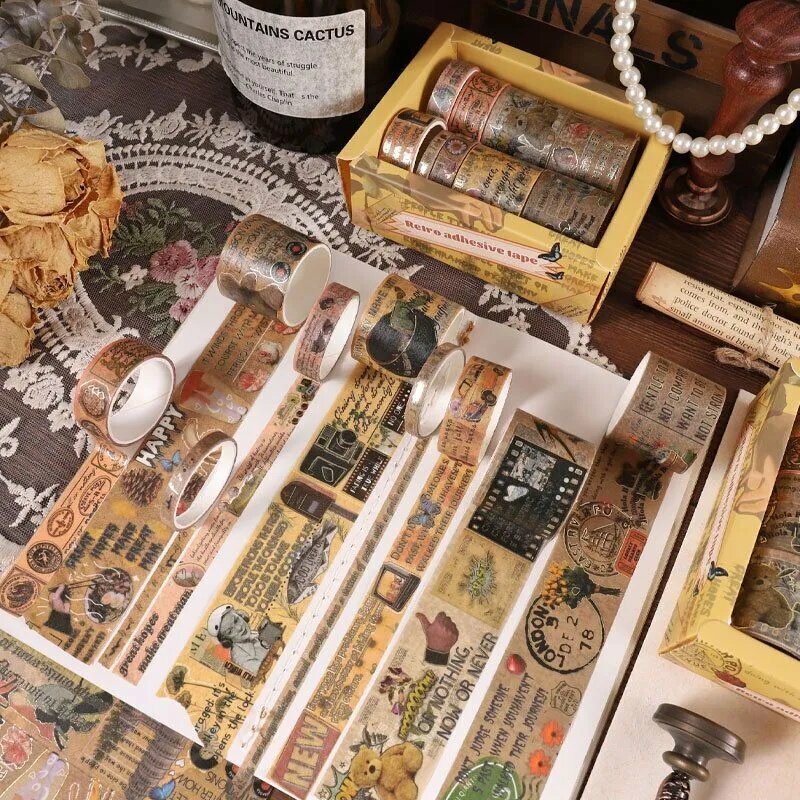 Цветная клейкая лента для скрапбукинга, декоративных скотчей washi tape
