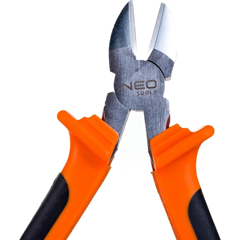 Бокорезы NEO Tools 160 из хромованадиевой стали, боковые, черно‑оранжевые рукоятки, обычное лезвие — фото 1