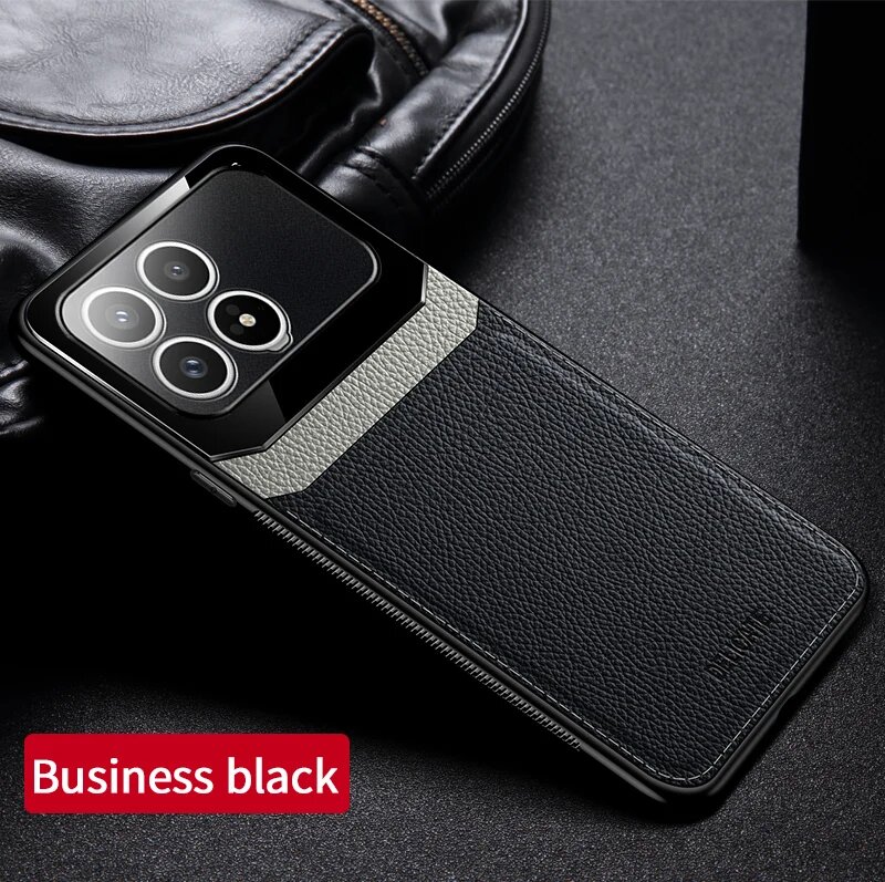 Кожаный чехол Poco F8 Pro/Ultra Black