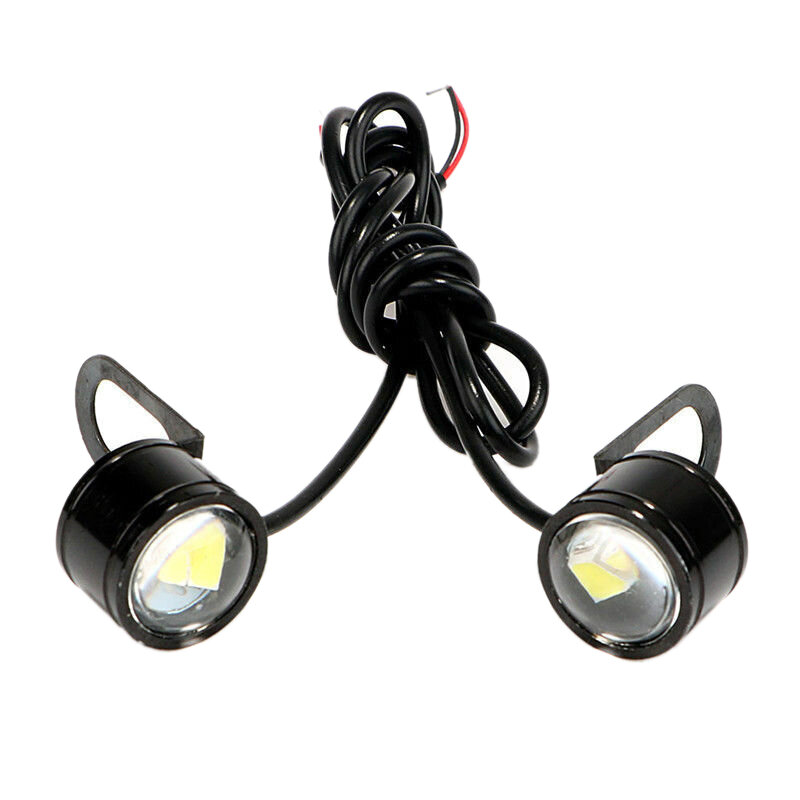 LED фары для мотоцикла 2 шт. белые 12V — дневные ходовые огни, алюминиевый корпус, водонепроницаемые, 120 лм/шт