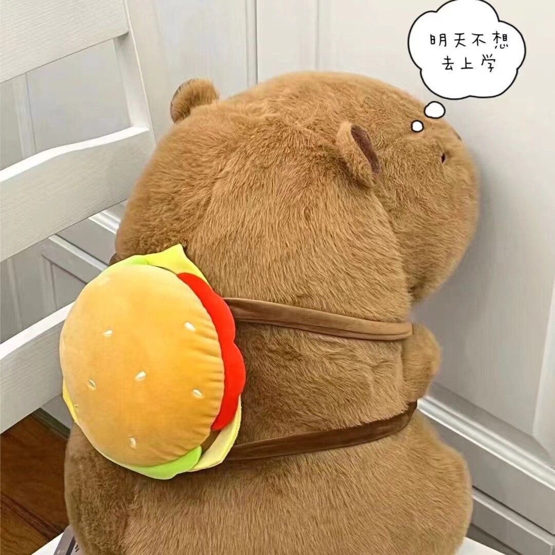 Шарф, плюшевая игрушка капибара, шляпа на день рождения, морская свинка, уродливо-милый, забавный, сопливый плюшевый, тряпичная кукла, норка, подарок.