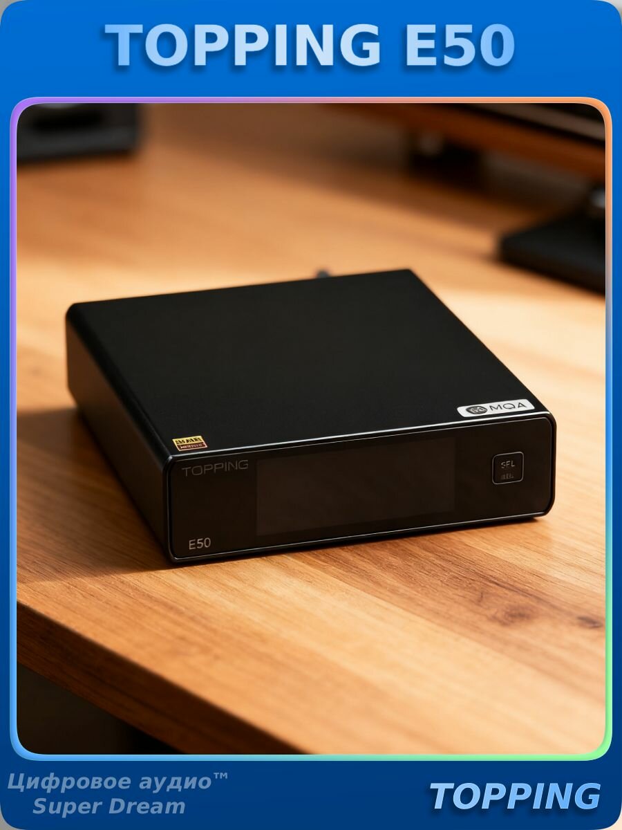 Аудиодекодер TOPPING E50 ES9068AS DAC XMOS XU216 MQA Полный декодер