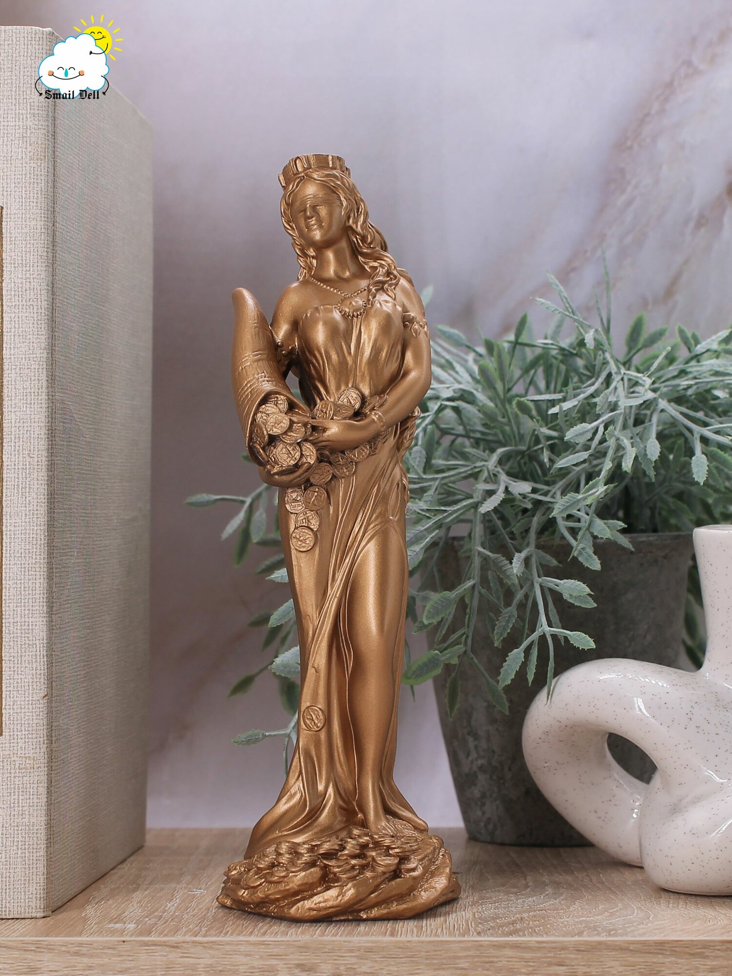 Статуэтка Фортуна Богиня удачи , 18 см , гипс , цвет бронза