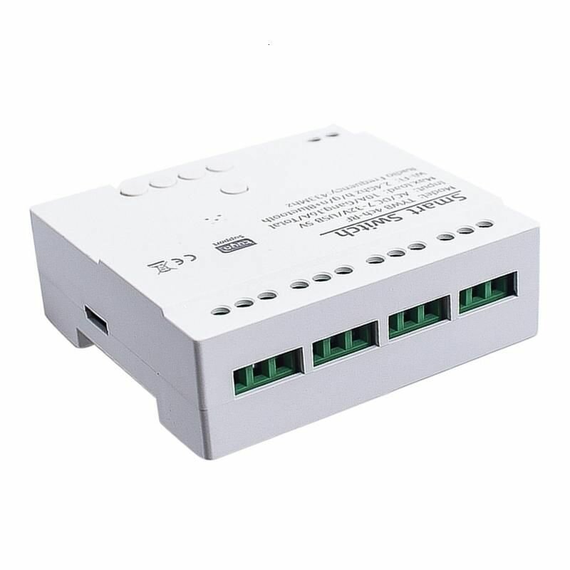 Реле Tuya Smart с 4 каналами, Zigbee, для умного дома, Белый