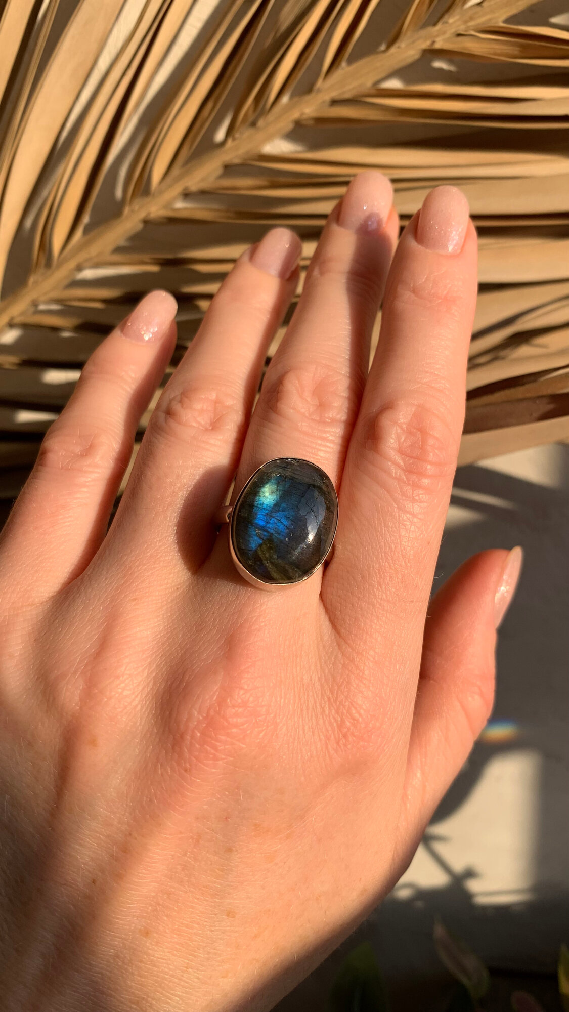 Кольцо-кулон, лабрадорит