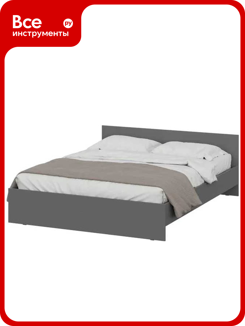 Кровать Арника Денвер Модульная система, 1.6x2.0, графит серый 00-00144789