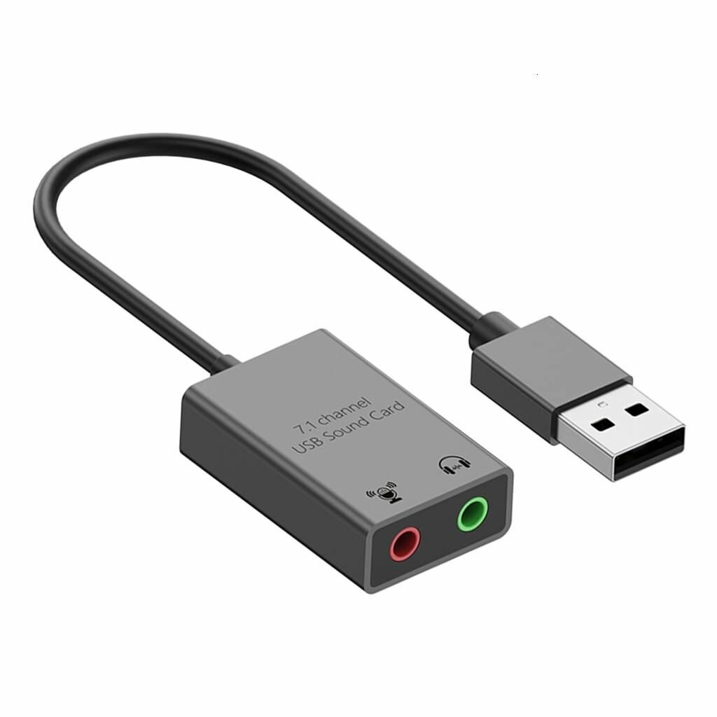 Алюминиевый USB-аудиоконвертер 7.1