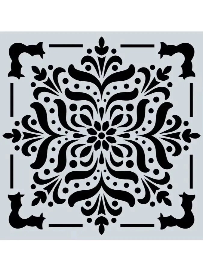 Красивый шаблон для полной резьбы по дереву с рисунком Мандалай, вспомогательный инструмент для настенной росписи и раскрашивания