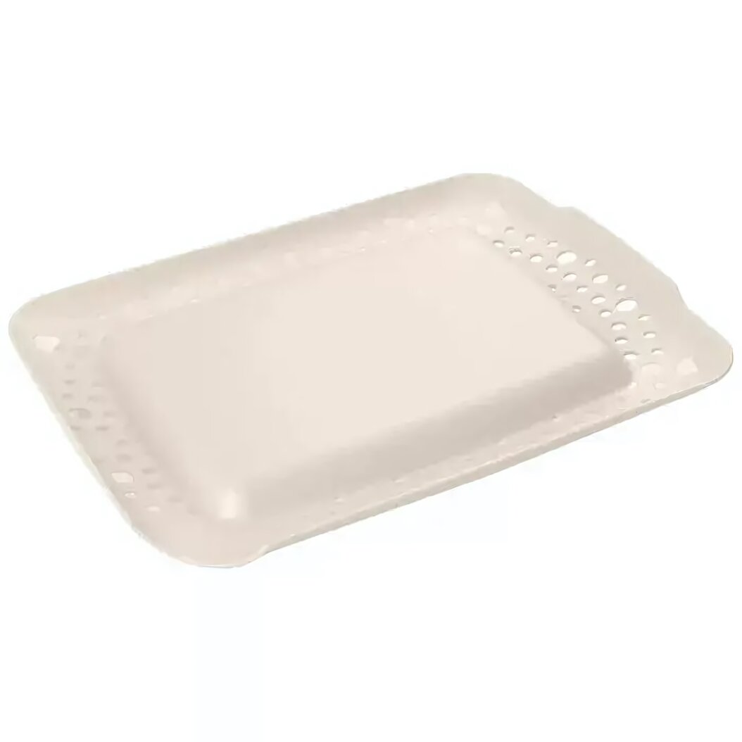 Доска разделочная универсальная 3-в-1, с сушилкой и поддоном, пластик, бежевый, 350x265x30 мм, комфорт на кухне