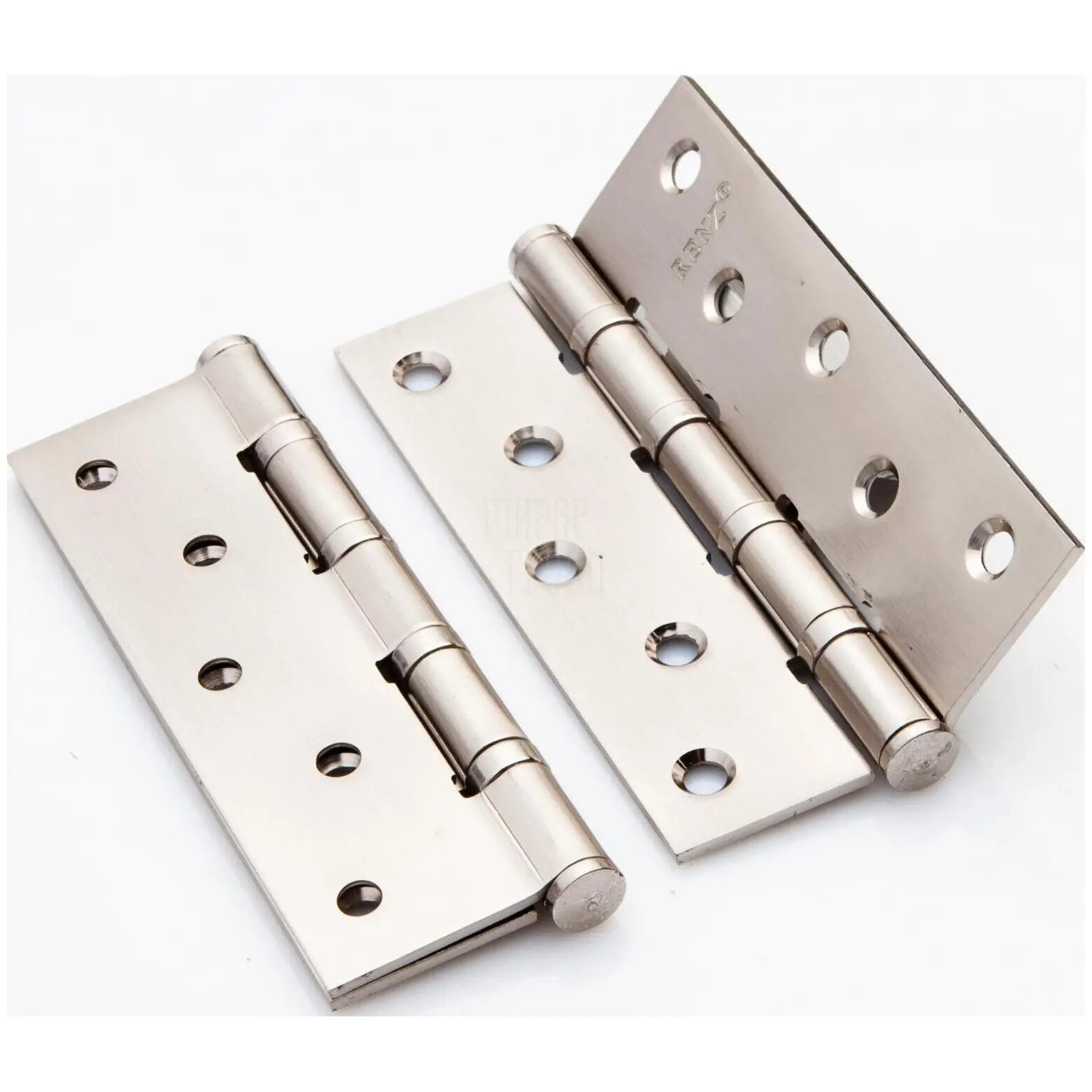 Петля стальная Renz (Ренц) 125x75x25 4 подшипника б/колп. IN125-4BB FH никель матовый