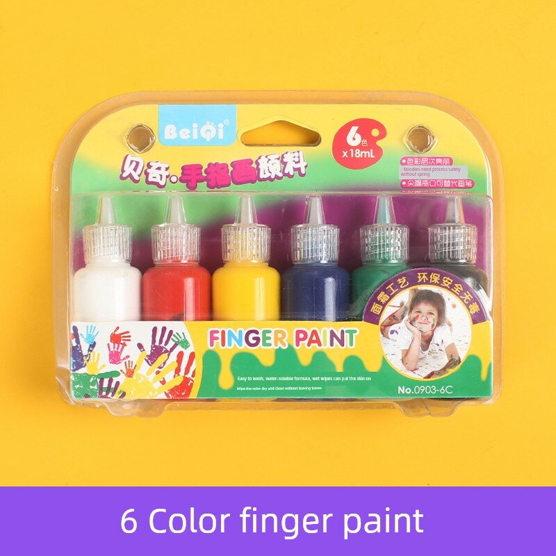 Набор детских смываемых красок для рисования пальчиками, 12 цветов, 30 мл, для детского сада, для творчества, граффити,