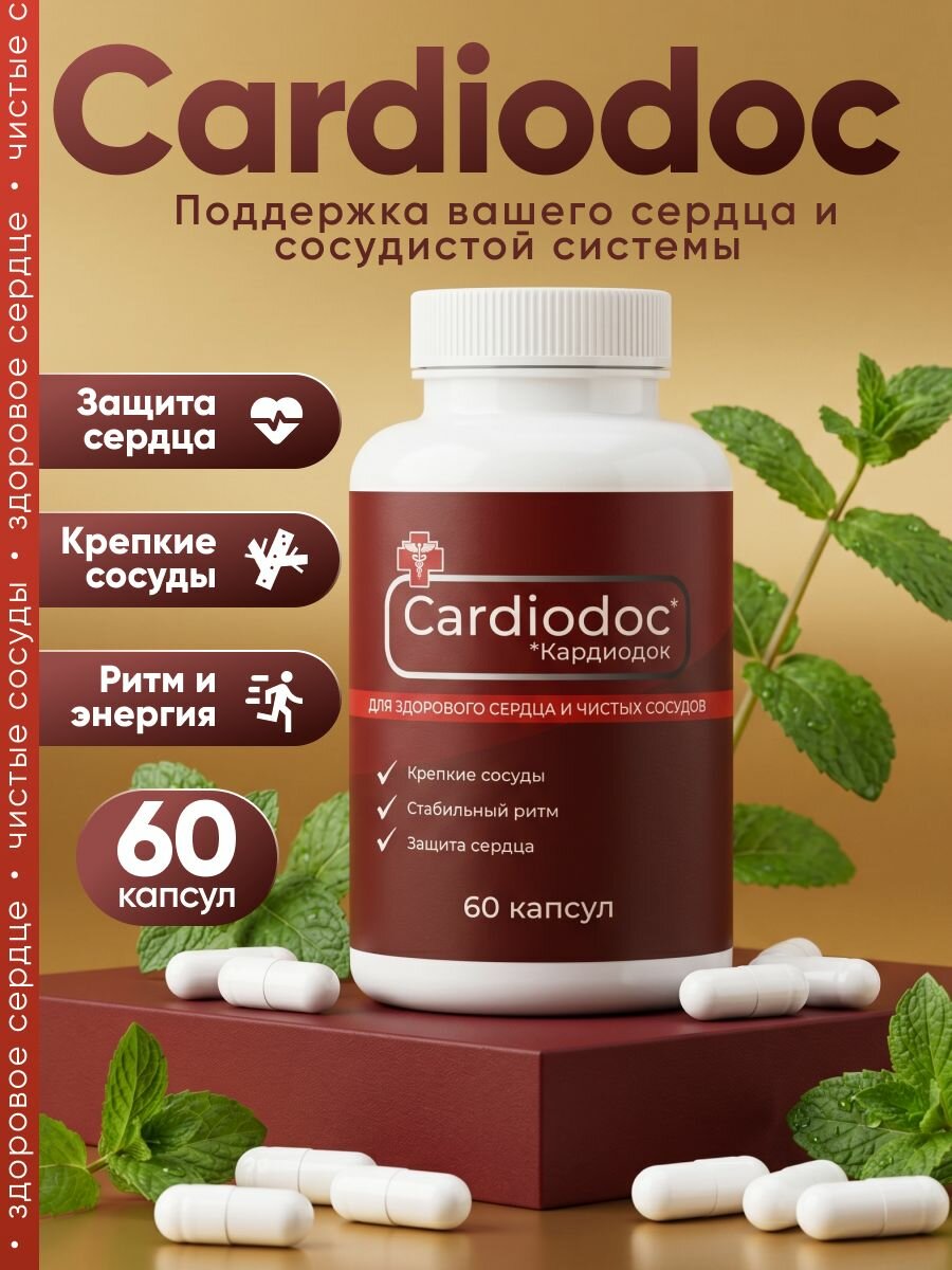Средство для сердечно-сосудистой системы "Cardiodoc", банка 60 капсул