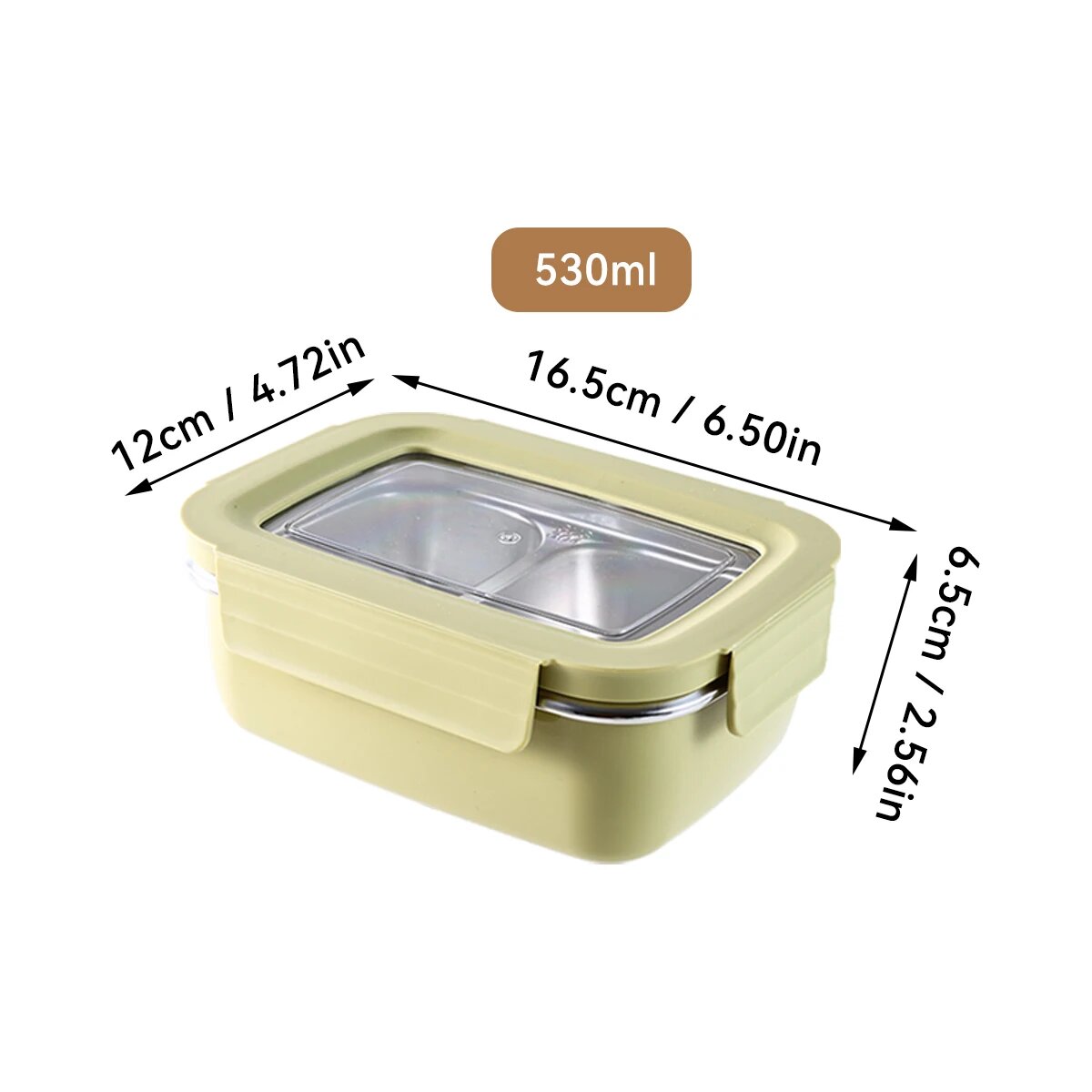 Ланч-бокс WORTHBUY, 530мл, Yellow