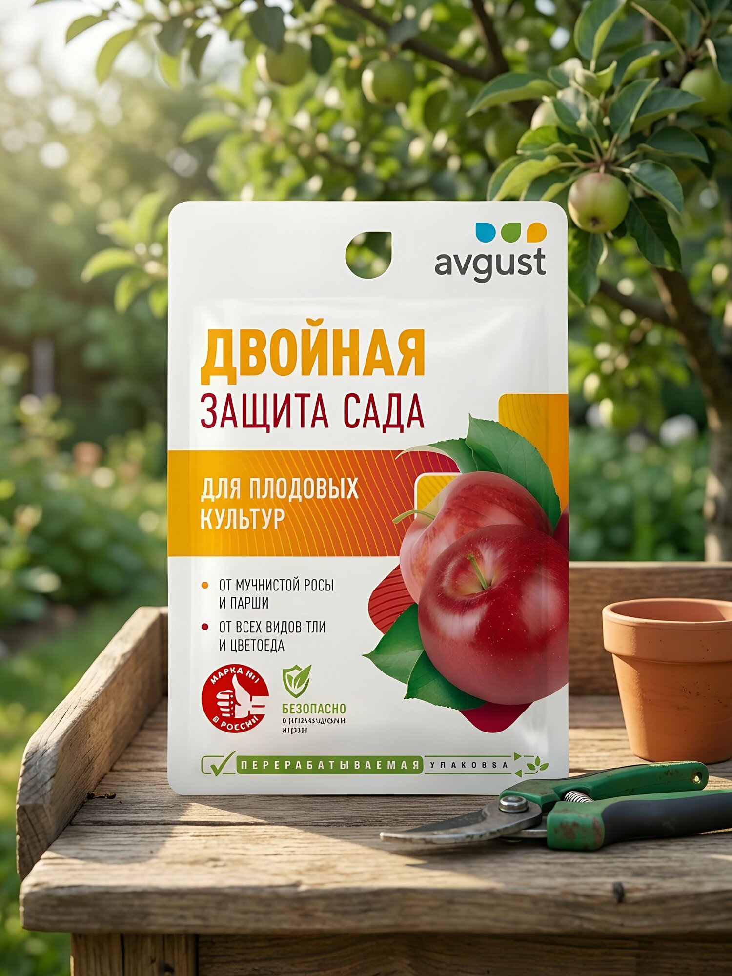 Инсектицид Avgust Раёк Биотлин от тли и парши, набор 2 шт (10+9 мл) для защиты растений, эффективное опрыскивание