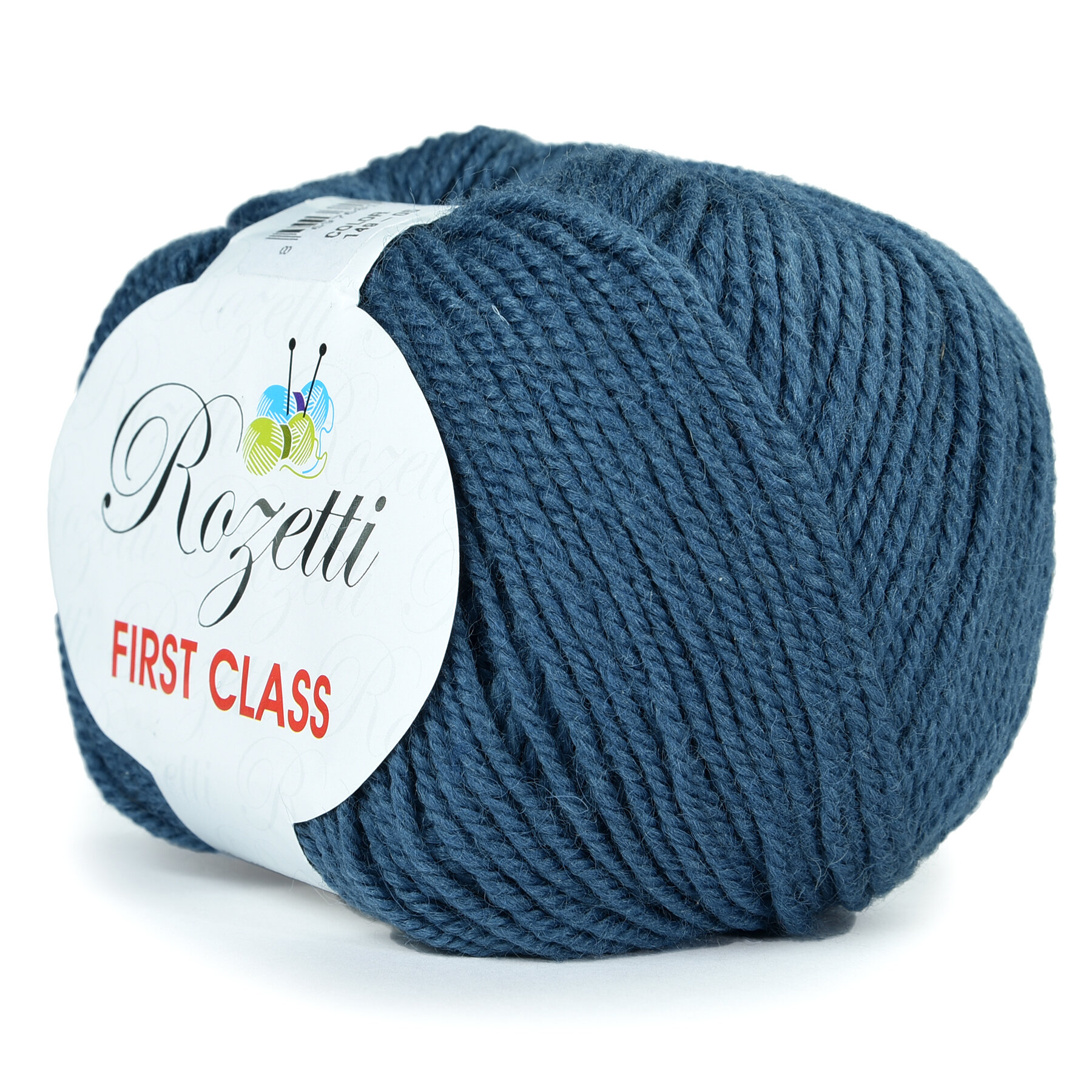 Пряжа Rozetti FIRST CLASS. 50% Мериносовая шерсть, 50% Микрофибра, 50гр/115м, (149-05 Темно-Синий) 1 упаковка (10 мотков)