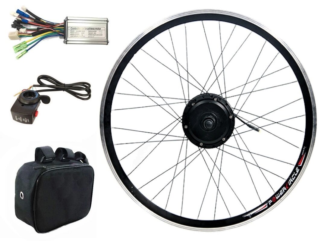 Мотор-колесо переднее, 250Вт, 26" с Li-ion АКБ 36В 7,8А*ч в сумке на раму с ЗУ