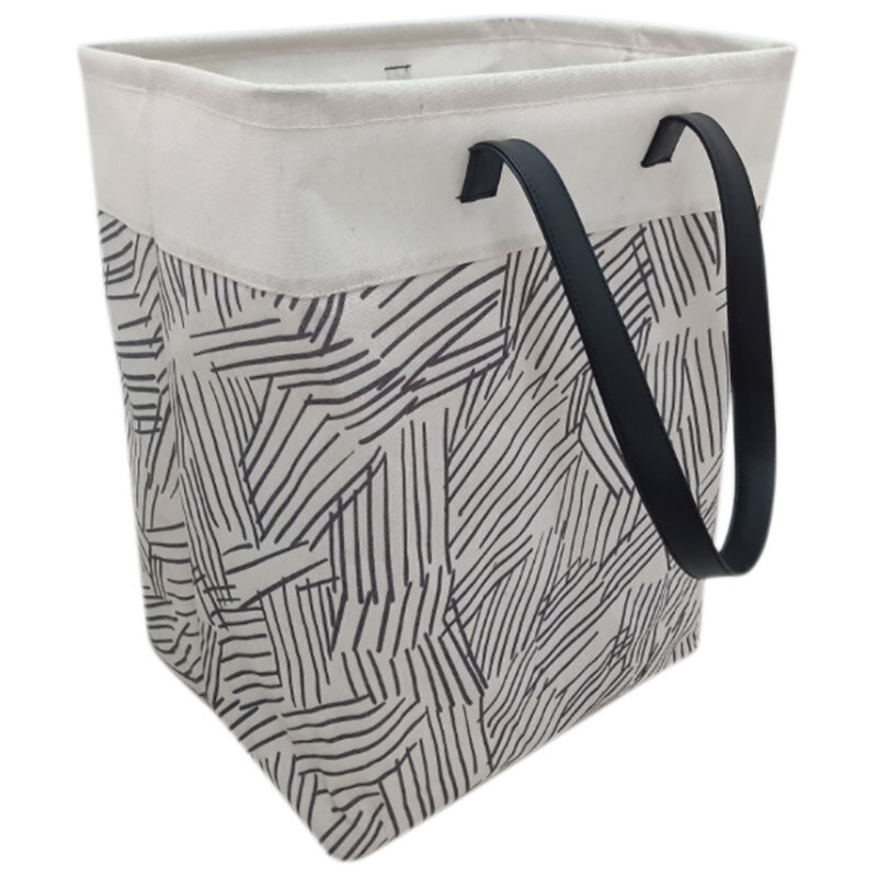 Корзина для белья складная, металлический каркас, 50x40x30 см с ручками для переноски , объем 48 литров