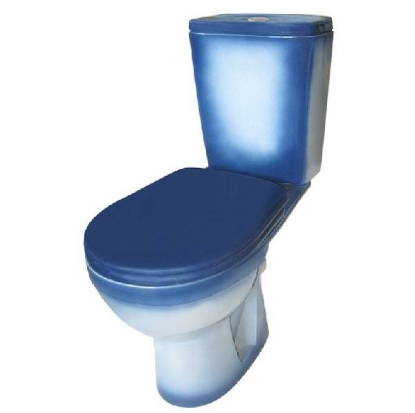 Унитаз-компакт Рио синий (универс. вып, нижн. подв, сид, 2-кн. арм.) Киров