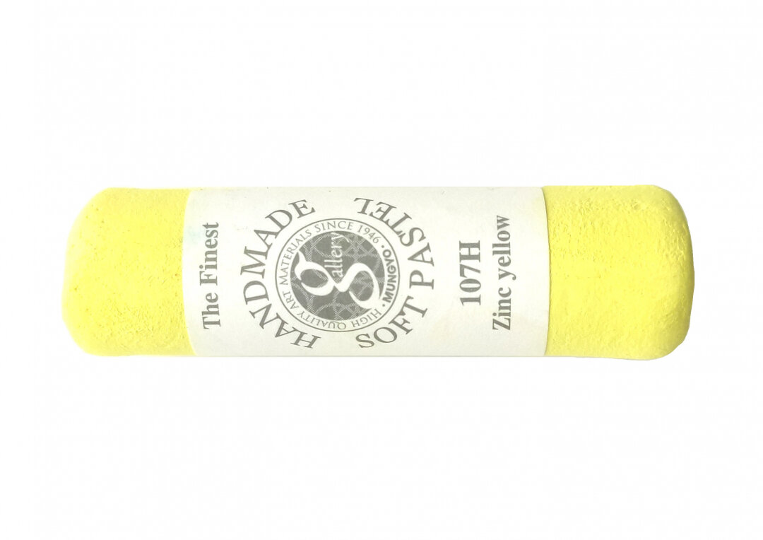 Mungyo Пастель сухая мягкая круглая ручной работы №107, цинковый желтый