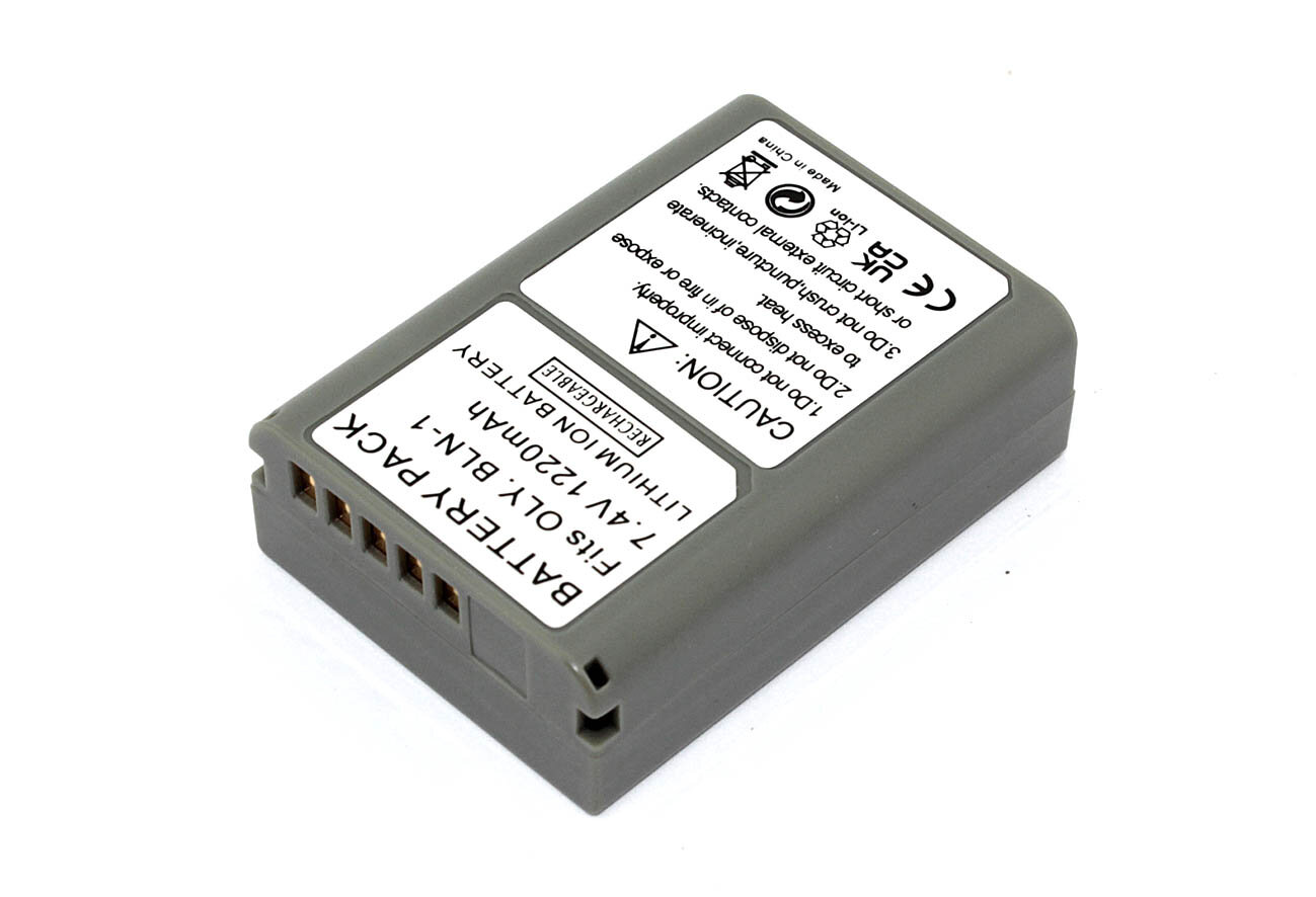 Аккумуляторная батарея для фотоаппарата Olympus E-M5 (BLN-1) 7,4V 1220mAh