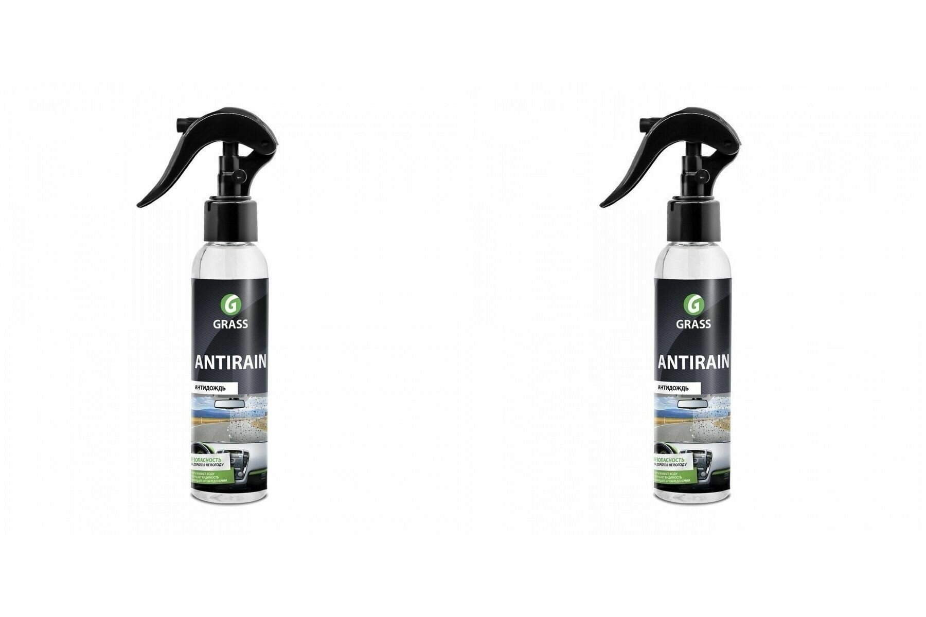 Антидождь для стекол и зеркал Grass antirain, флакон, 250 мл, 2 уп