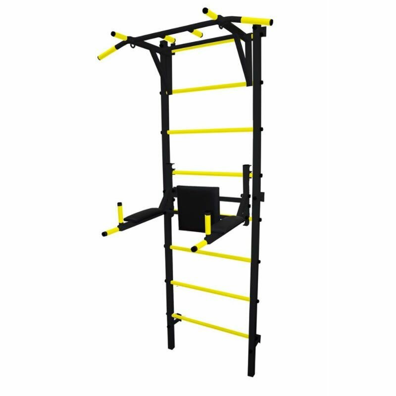 Шведская стенка металлическая с турником и брусьями для взрослых и детей