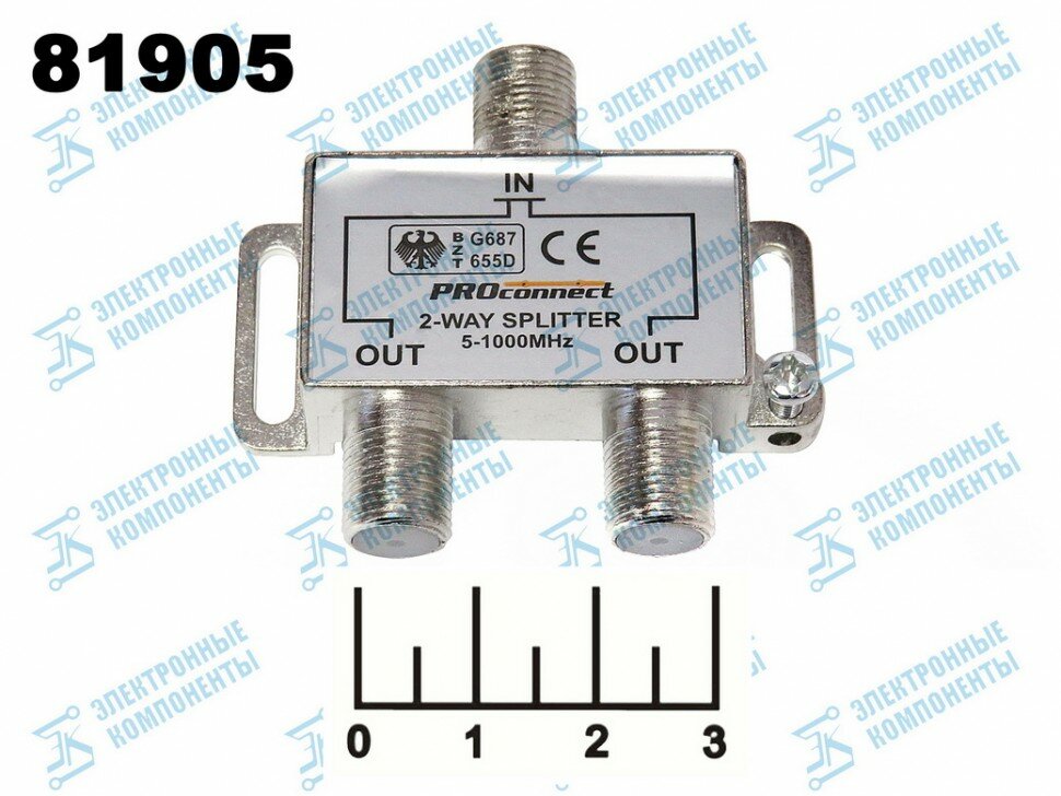 Телевизионный антенный разветвитель 2WAY 5-1000 MHz Proconnect (05-6021)