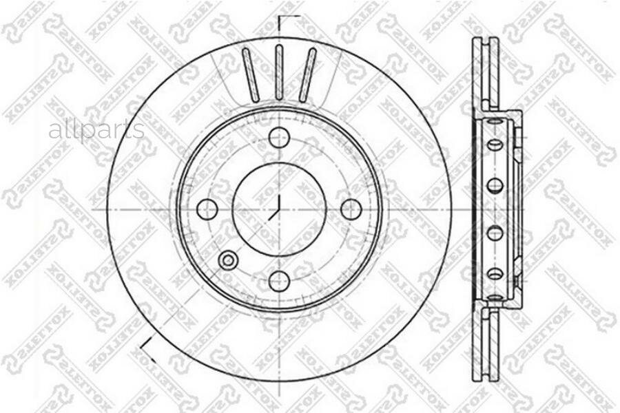 STELLOX 60204756VSX диск тормозной передний!\ VW Lupo/Polo 1.0-1.9SDi 94>