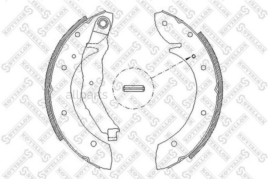 STELLOX 407101SX 4396.01=575SBS! колодки барабанные\ Renault Megane Scenic all 97-99