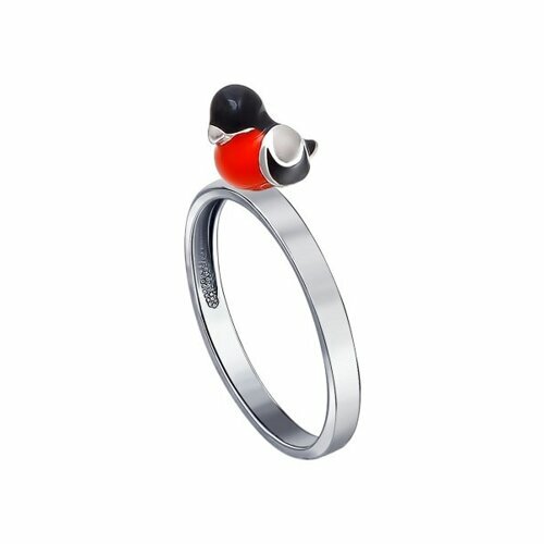 Кольцо, серебро, 925 проба, родирование, эмаль