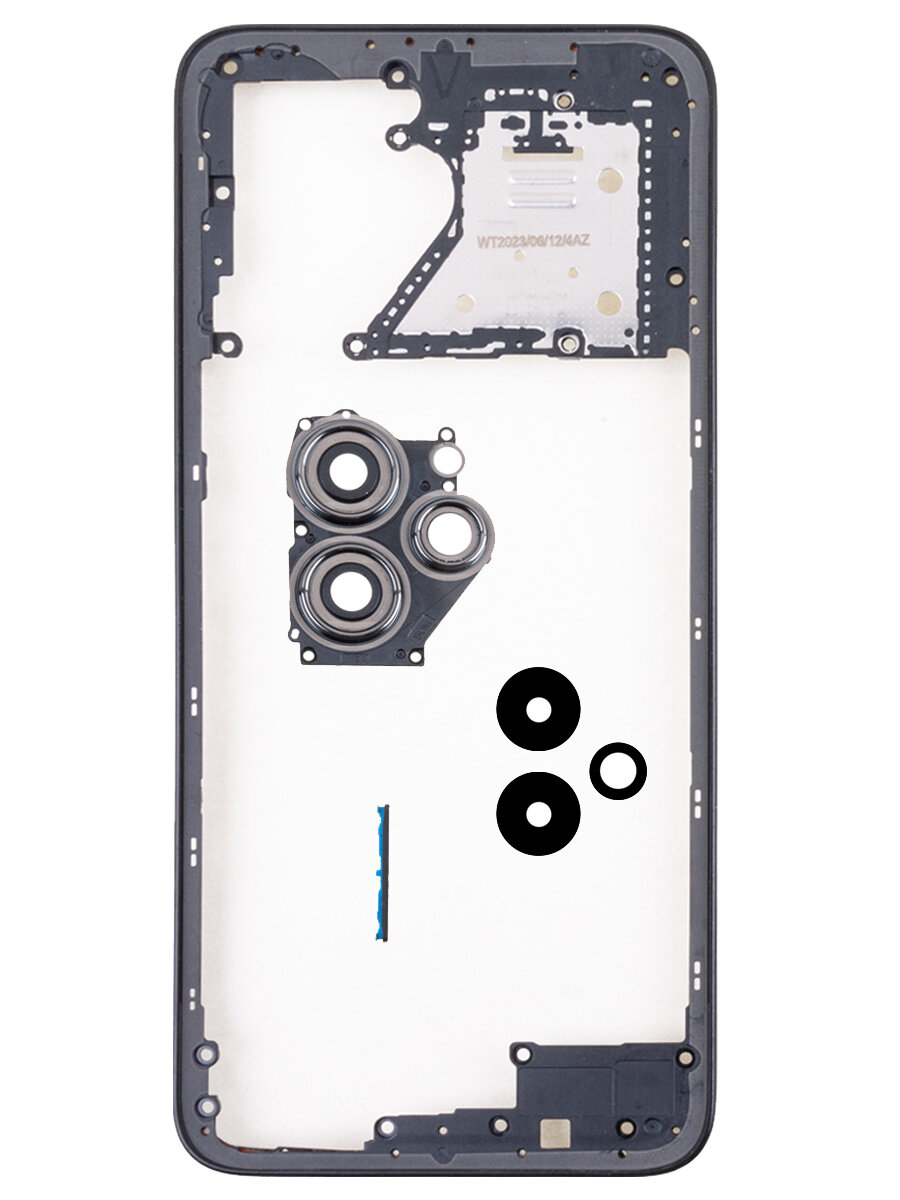 Средняя часть корпуса для Xiaomi 23053RN02Y (черная)
