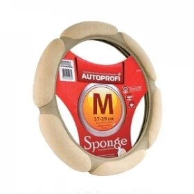 Оплётка руля Autoprofi SP-5026 BE (M) спонжевый поролон бежевый M