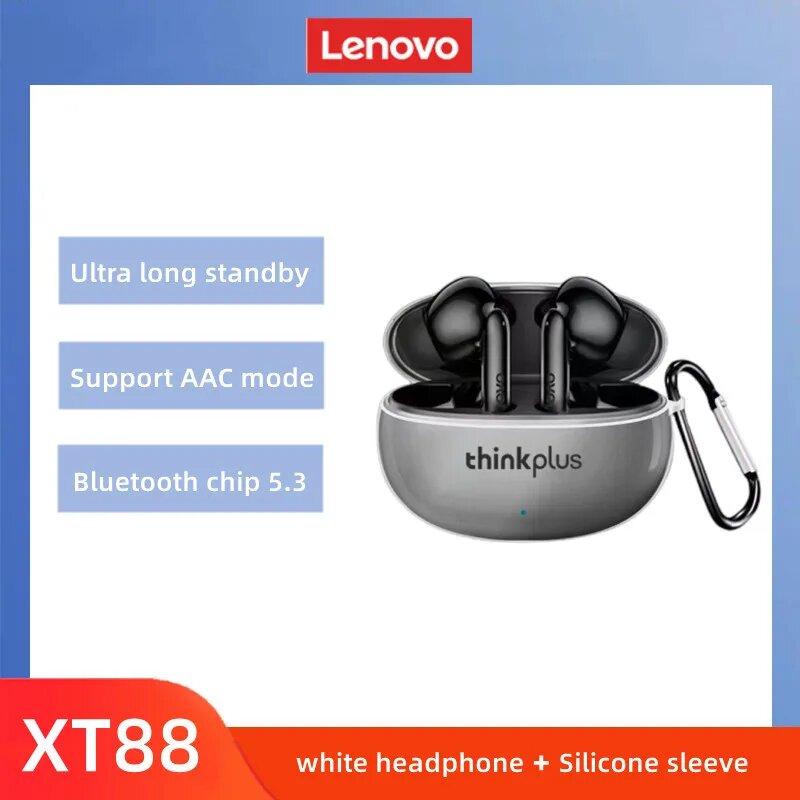 Lenovo XT88 беспроводные наушники Черный, black and Case