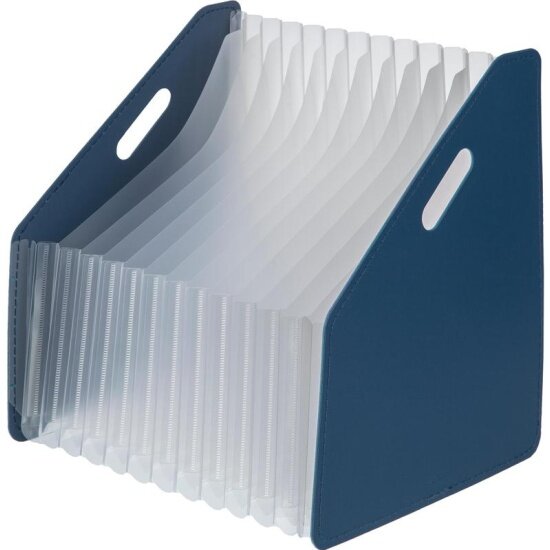 Накопитель Deli вертикальный 63952 расширяемый, 13 отделений темно-синий