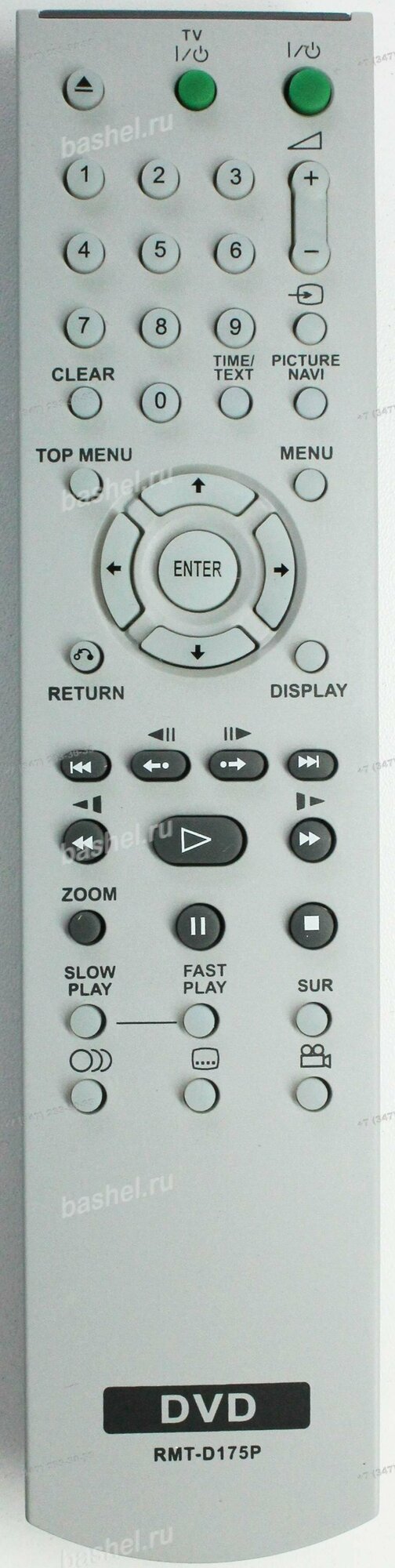 Sony RMT-D175P DVD, Пульт ДУ