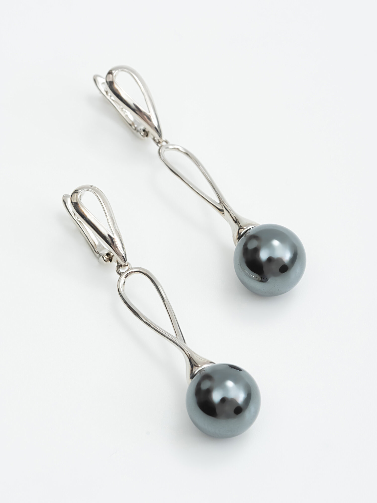 Серьги, гематит