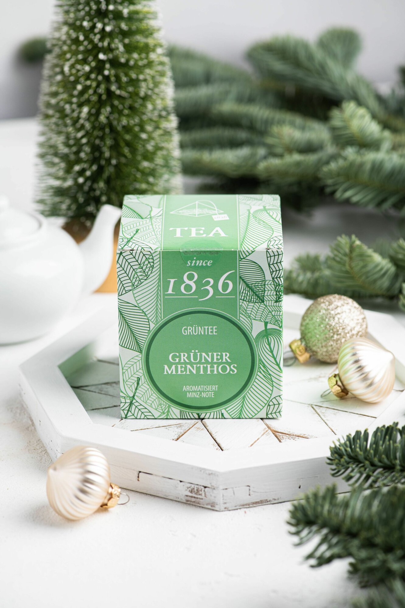 Зеленый чай со вкусом мяты в пирамидках (15 штук)