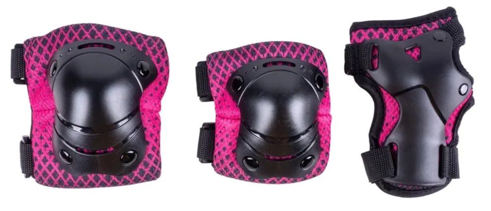 Н-р защиты д/роликовых коньков Safe fit teens 1.0 pink S