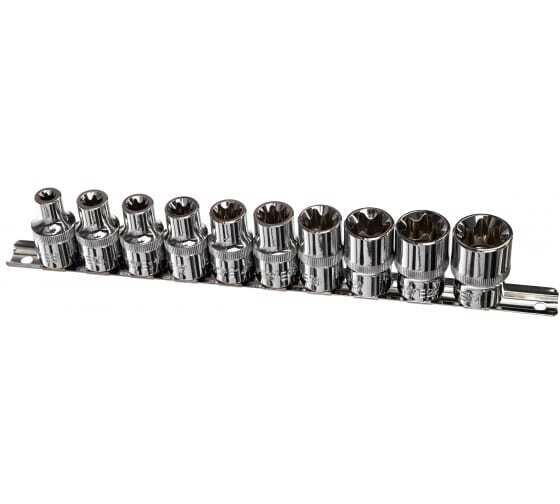 Набор торцевых головок TORX (E8-E24; 1/2"; 10 шт.) Ombra 912610 55610