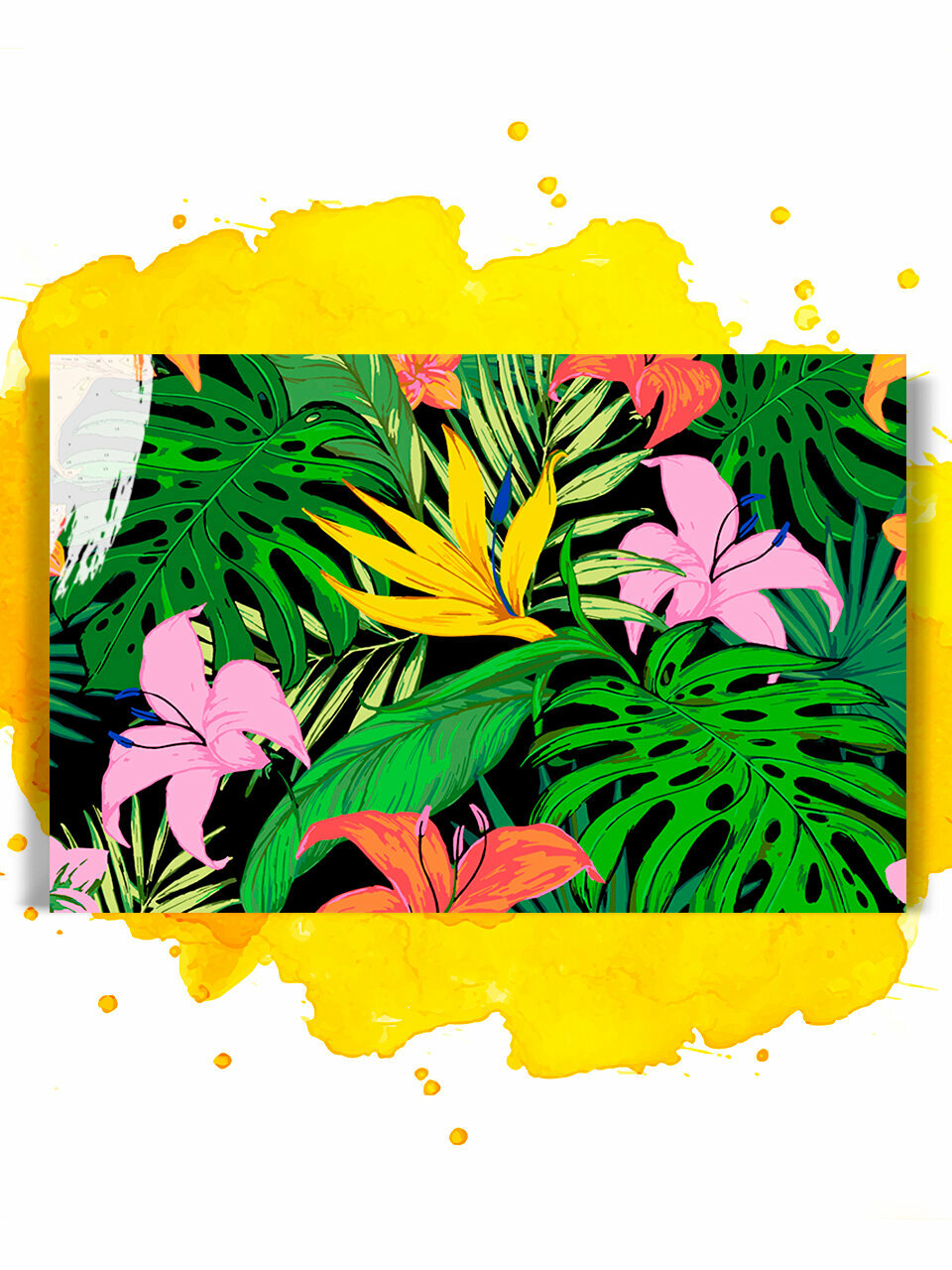 Картина по номерам на холсте Композиция с монстерой, 40 х 60 см