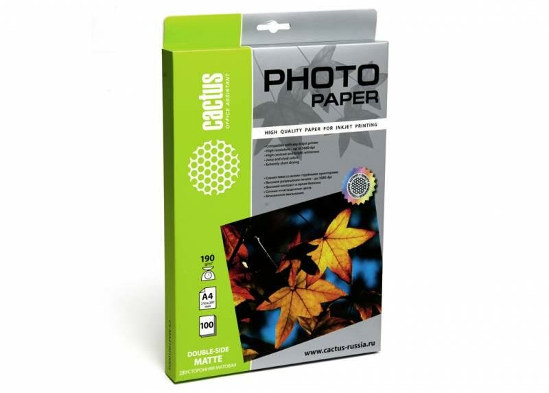 Фотобумага CACTUS CS-MA4190100DS, белый