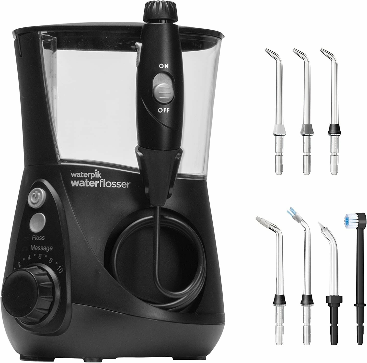 Ирригатор для полости рта и зубов стационарный Waterpik WP-662 Ultra Professional, черный, 7 насадок