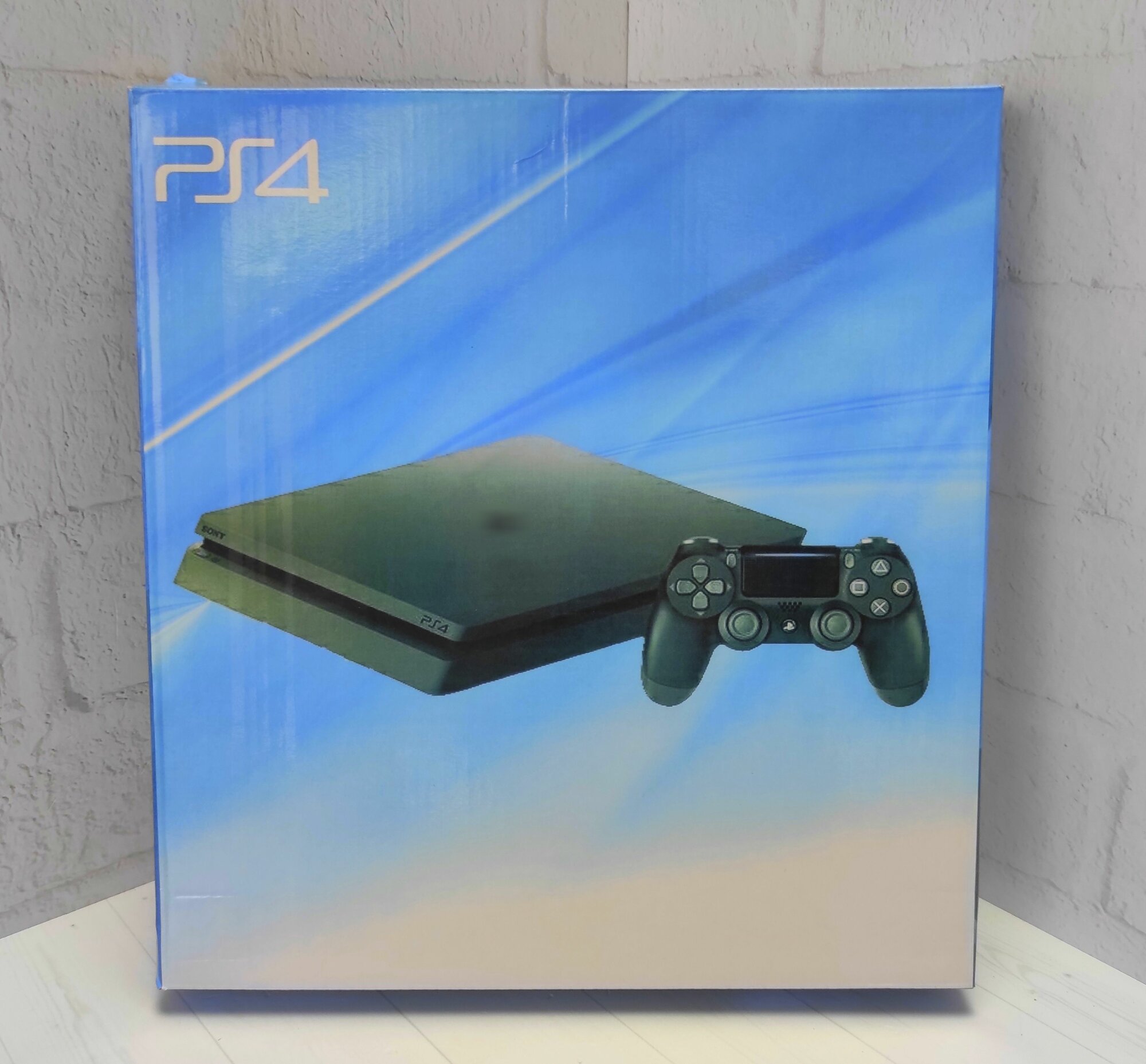 Корпус для PS4 Slim CUH-20xx / 21xx / 22xx, сменные крышки верх/низ + заглушка HDD, черный матовый с логотипом