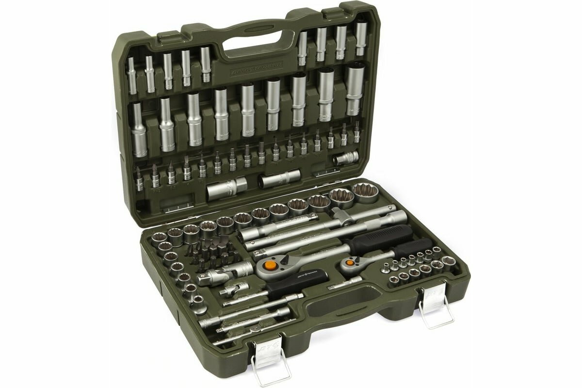 Дело Техники Набор головок двенадцатигранных 1/4", 1/2" с принадлежностями, 94 предмета 622794