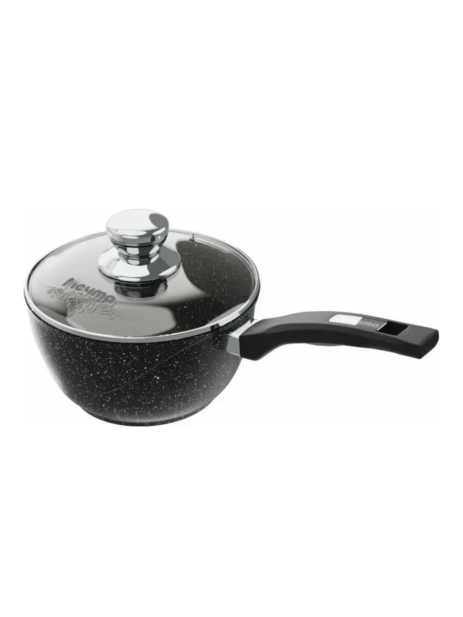 Ковш со стеклянной крышкой Гранит, 1.2л