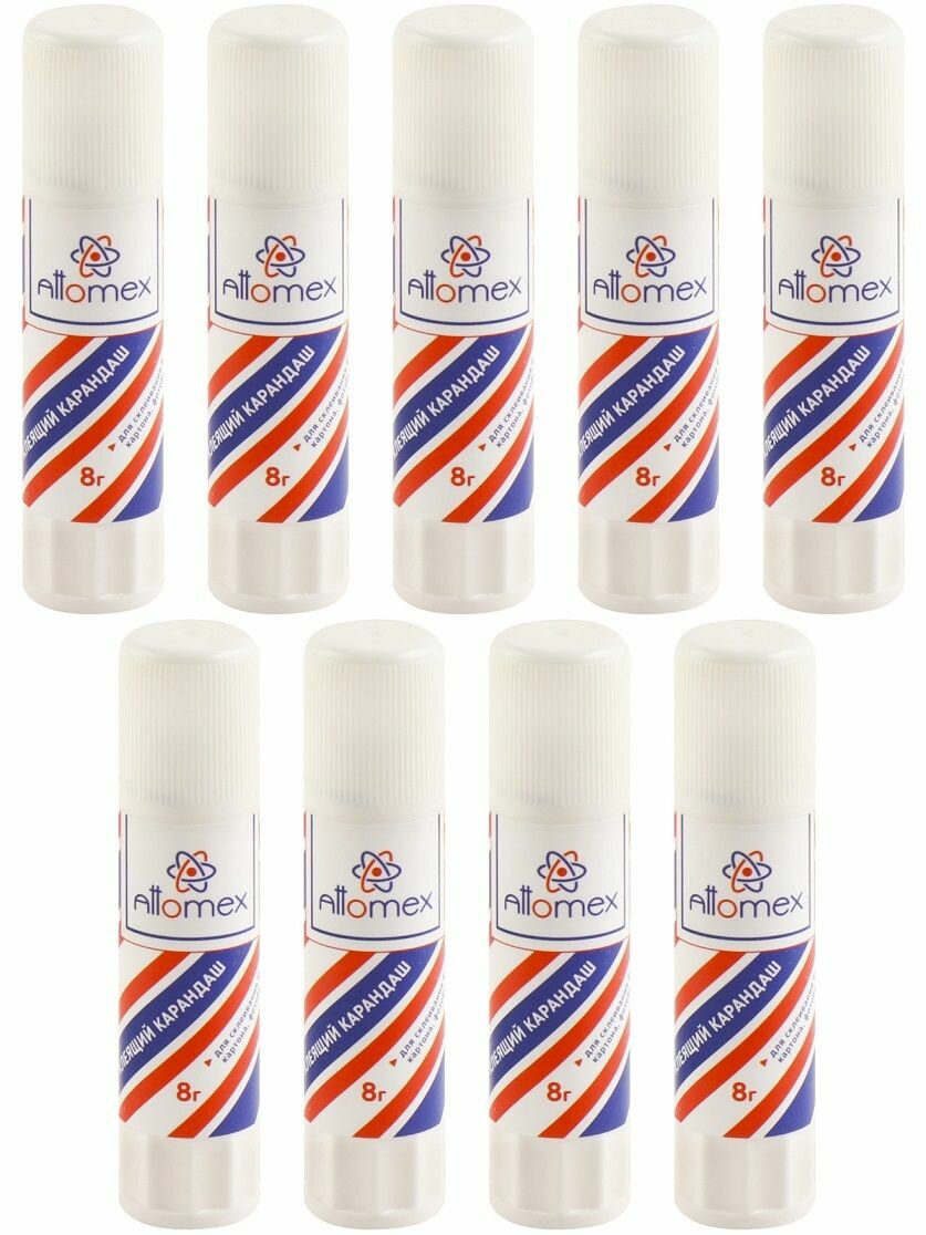 Attomex Клей-карандаш, 8 г, 9 шт