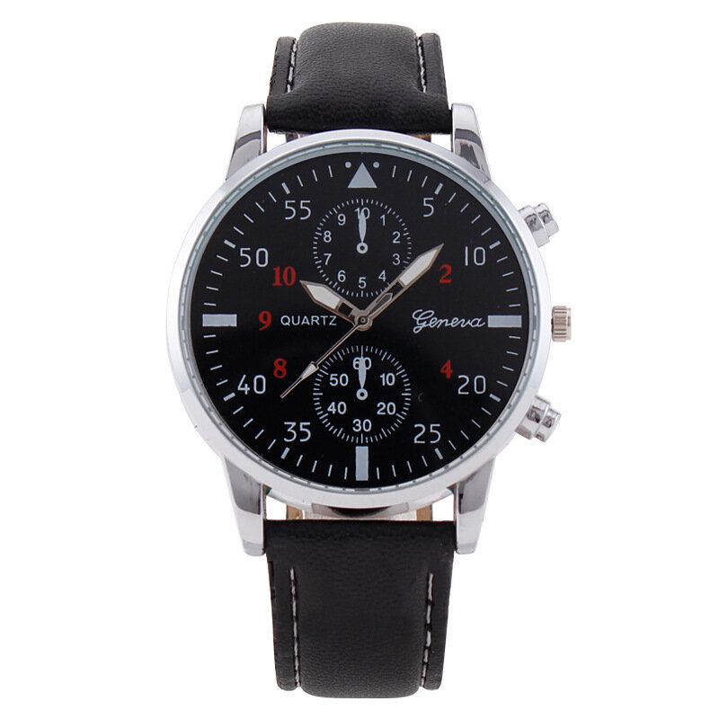 Style Мужские часы Модные минималистичные Кварцевые кожаный ремешок