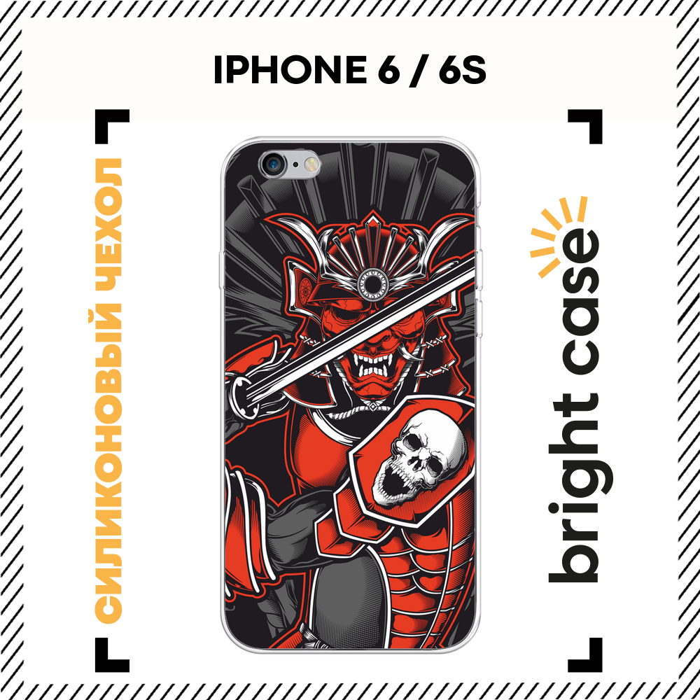 Чехол на Apple iPhone 6/6S / Айфон 6/6S с принтом Самурай с черепом